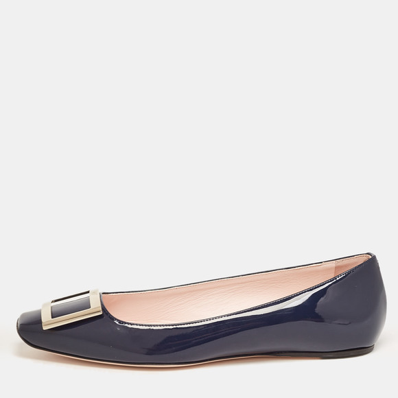 Roger Vivier | Shoes | Roger Vivier Navy Blue Patent Leather Trompette ...